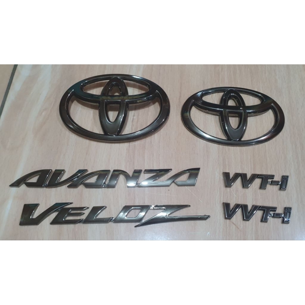 Jual EMBLEM LOGO AVANZA ALL NEW 2012-2015 VELOZ BLACK CHROME DOFF ...