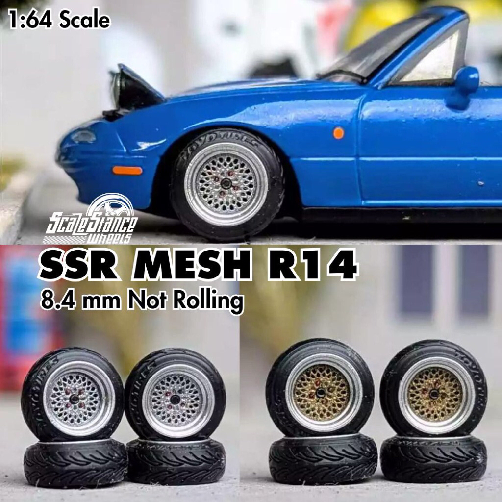 Jual Velg Diecast SSR Mesh R14 size 8.4mm 1:64 Scale Stance Mini Scale ...