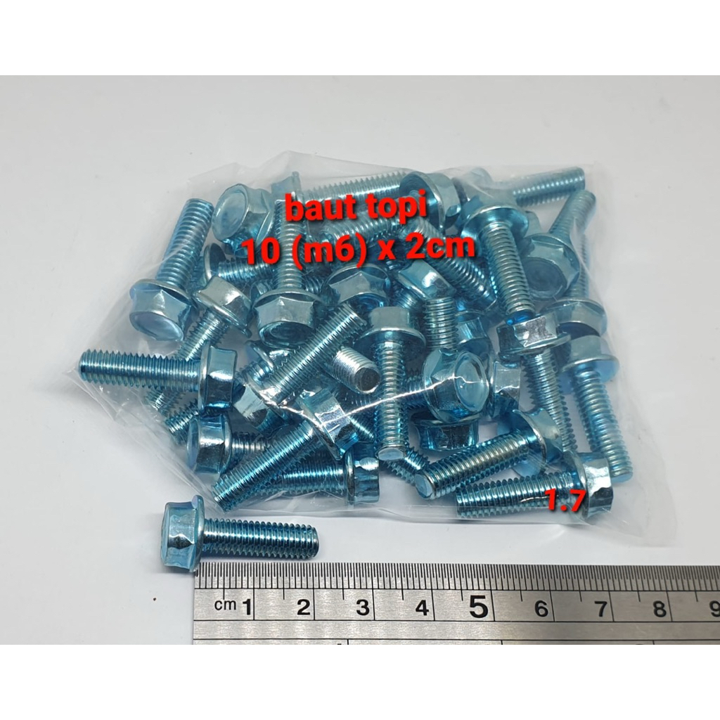 Jual baut topi 10 6x20 Flange Bolt | Shopee Indonesia