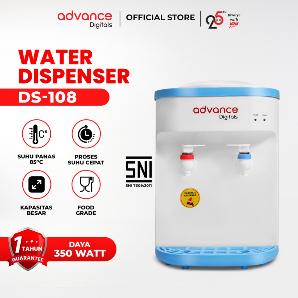 Jual Dispenser Advance DS-108 Dispenser Air Panas Dingin Galon Atas 350 ...
