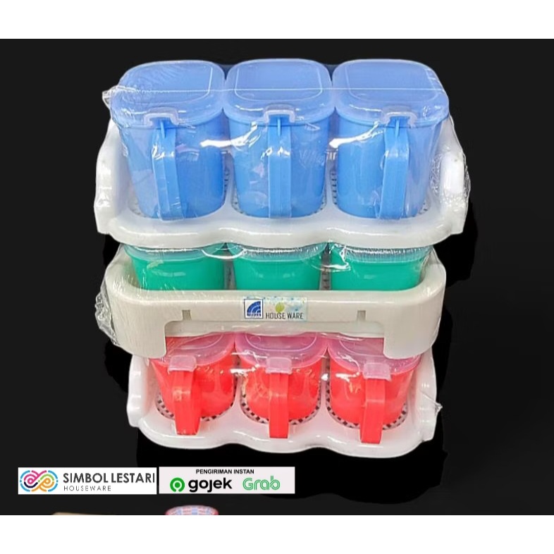 Jual Kitchen set ERA 3 / tempat bumbu serbaguna / toples bumbu set ...