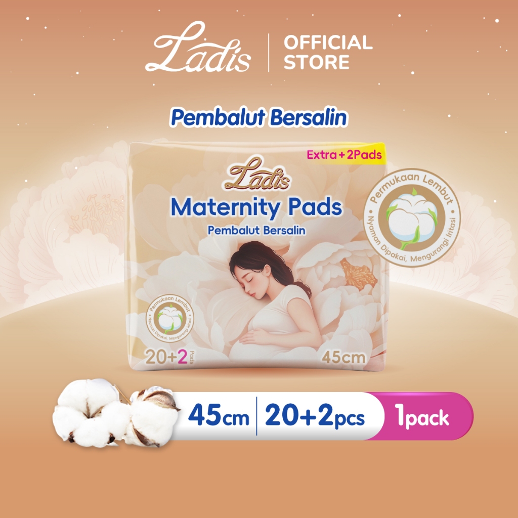Jual [1 PACK] Ladis Maternity Pads 45CM Pembalut Wanita isi 20+2 pcs ...