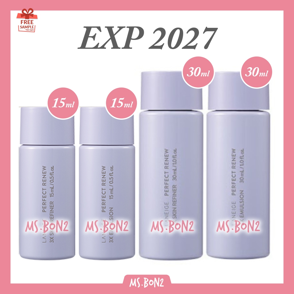Jual LANEIGE Perfect Renew 3X Skin Refiner Emulsion Kit Set Travel ...