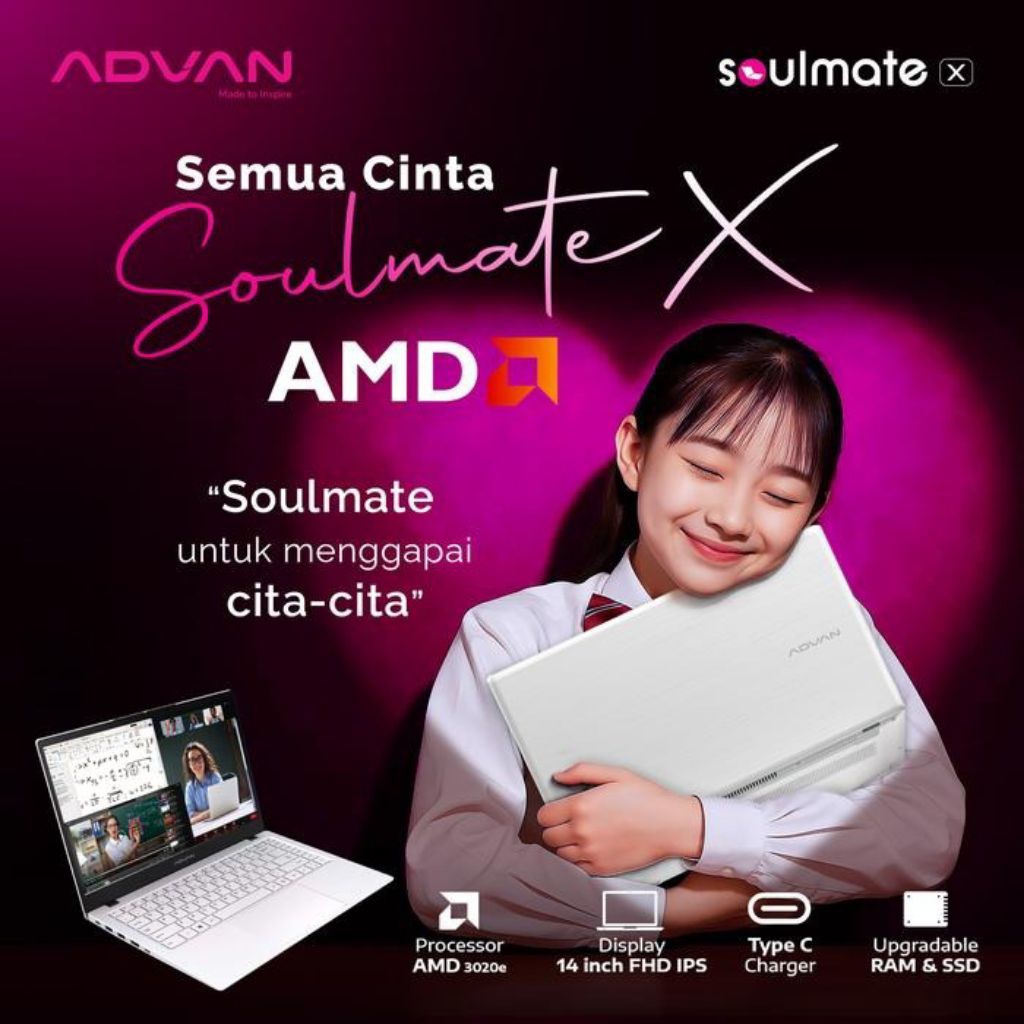 Jual LAPTOP ADVAN SOULMATE X2 - AMD 3020e RAM 8GB/128GB - AMD Radeon ...