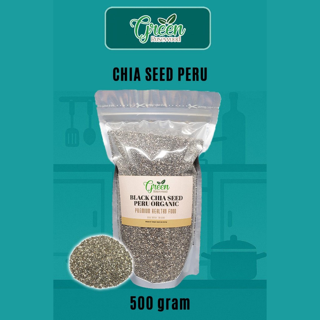 Jual BLACK CHIA SEED 500 GRAM PERU ORGANIC PREMIUM - CHIA SEEDS ...
