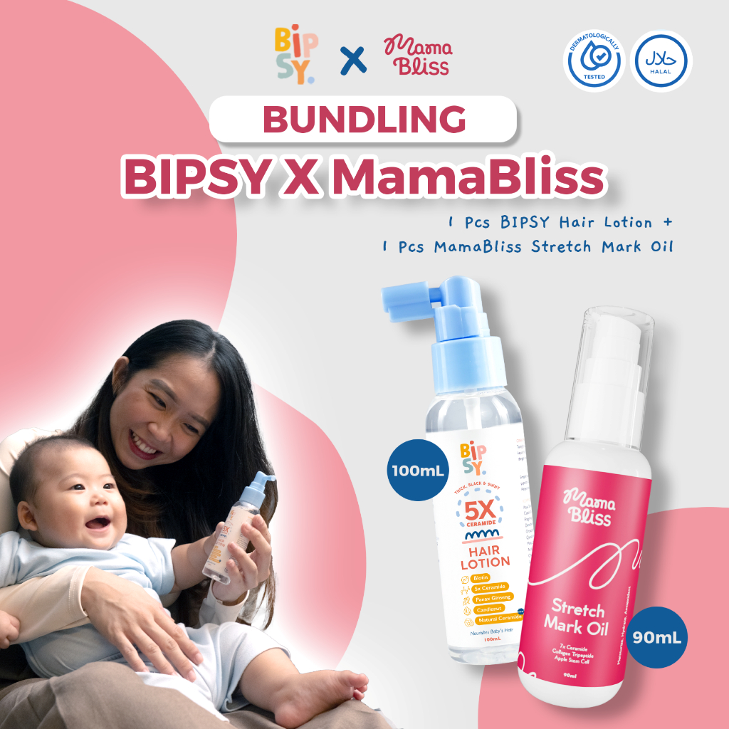 Jual BIPSY HAIR LOTION 100ML & MamaBliss Stretchmark Oil 90ml [Paket ...