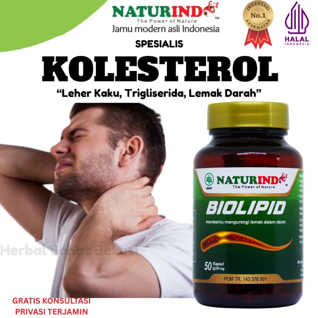 Jual BIOLIPID Herbal Kolesterol Tinggi Leher Kaku dan Lemak Darah ...