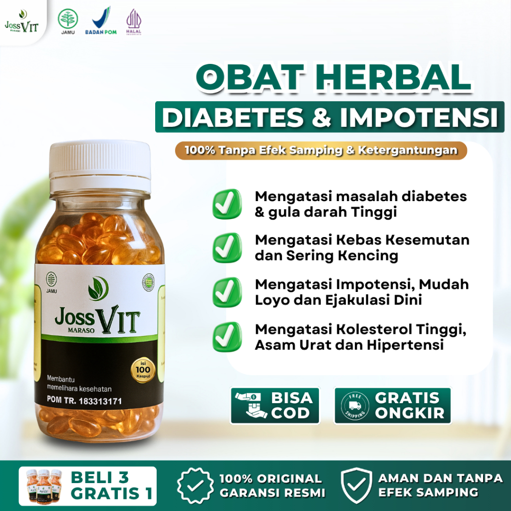 Jual Joss Vit - Obat Diabetes Impotensi Kolesterol Asam Urat Original ...