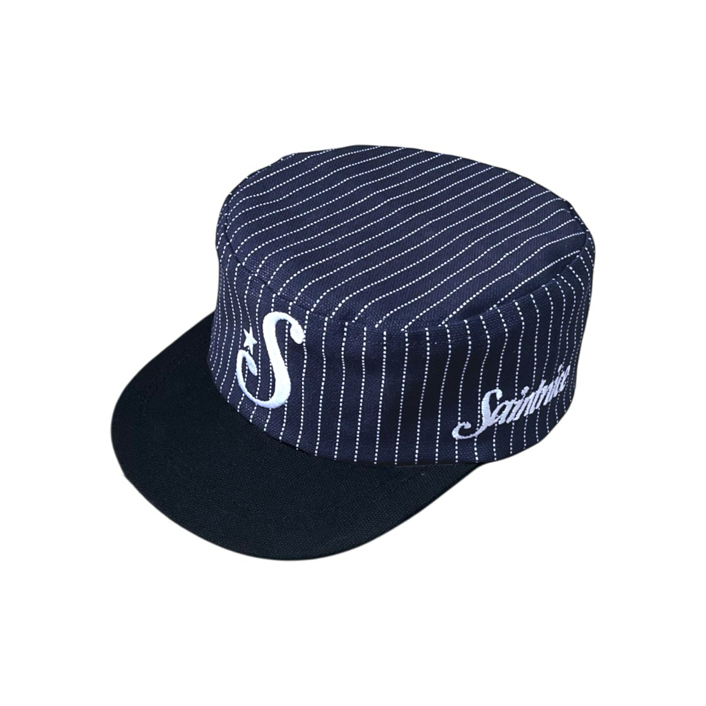 Jual Saintnice pillbox hat flat top cap-splitter strip salur | Shopee ...