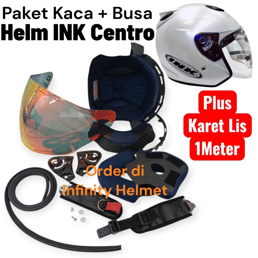 Jual Paket Lengkap INK Centro Kaca Visor INK Centro Busa Spon Fullset ...
