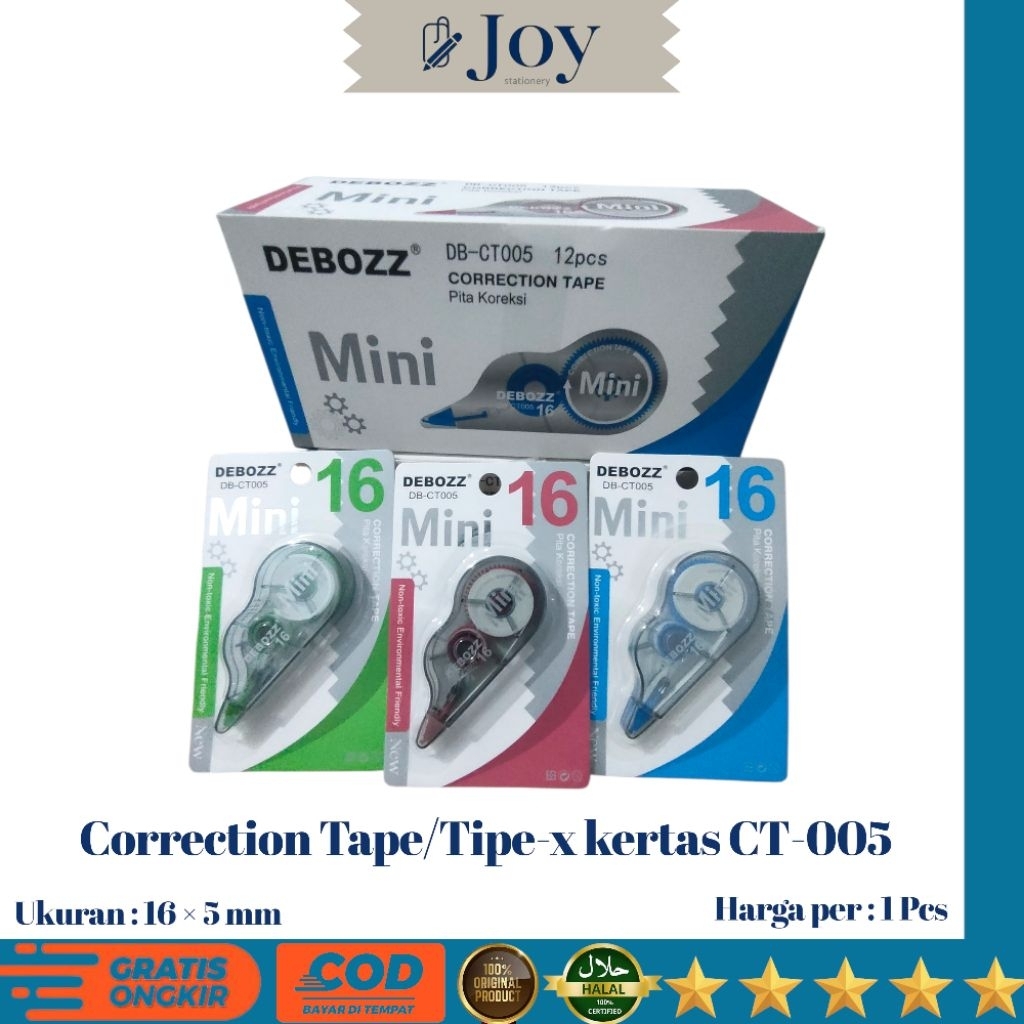 Jual Correction Tape / Tipe-x Kertas Debozz CT-005 (1Pcs) | Shopee ...