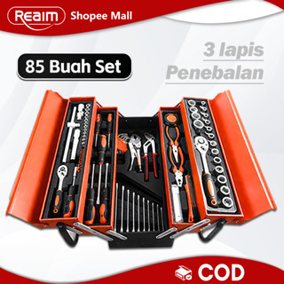 Jual Tool Kit 85 Pcs Tool Box Perkakas Kunci Sok Set Pekerjaan Mobil ...