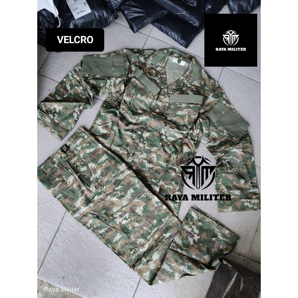 Jual ORI, baju PDL TERBARU SAGE GREEN KOSTRAD PT SRITEX jatah terbaru tanpa kantong Velcro ...