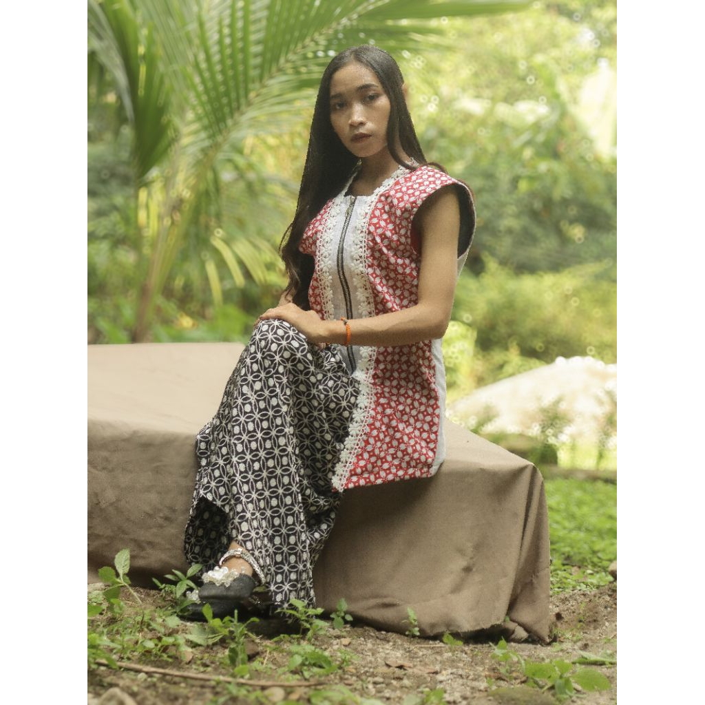 Jual ROMPI BATIK CAP ASLI MIX LURIK PUTIH // LD 100 // BATIK CAP ASLI ...