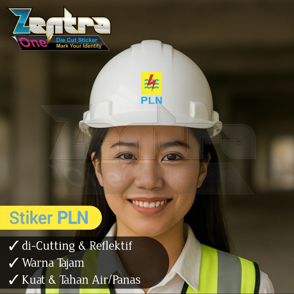 Jual Stiker Helm Logo PLN Full Warna, LMK dan PUSERTIF. Min-5pcs ...