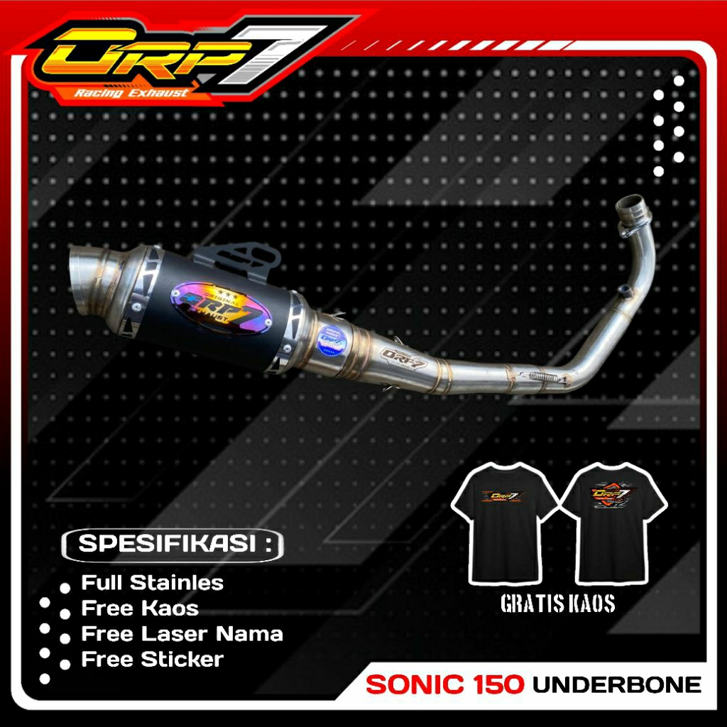 Jual Knalpot Honda Sonic 150 fullset original ORP7 RACING EXHAUST ...