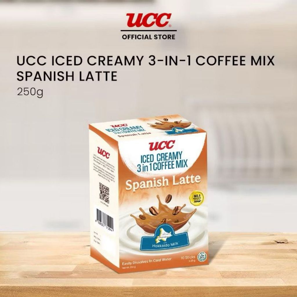 Jual UCC ICE CREAMY 3IN1 COFFEE MIX SPANISH LATTE HOKKAIDO MILK ...