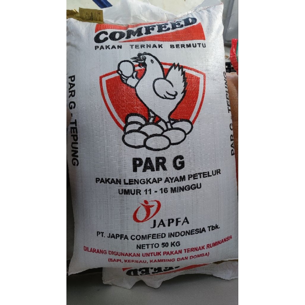 Jual Pakan Ayam Petelur Masa Grower Comfeed Japfa PAR G 50kg | Shopee ...