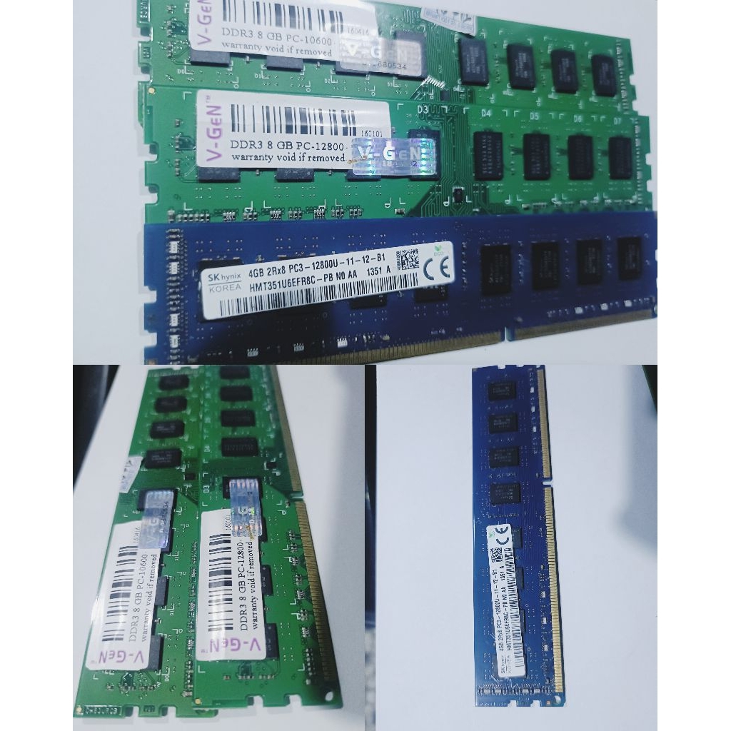 Jual RAM PC DDR3 4GB / 8GB PC3-12800U 1600MHz - VGEN / Hynix Original ...