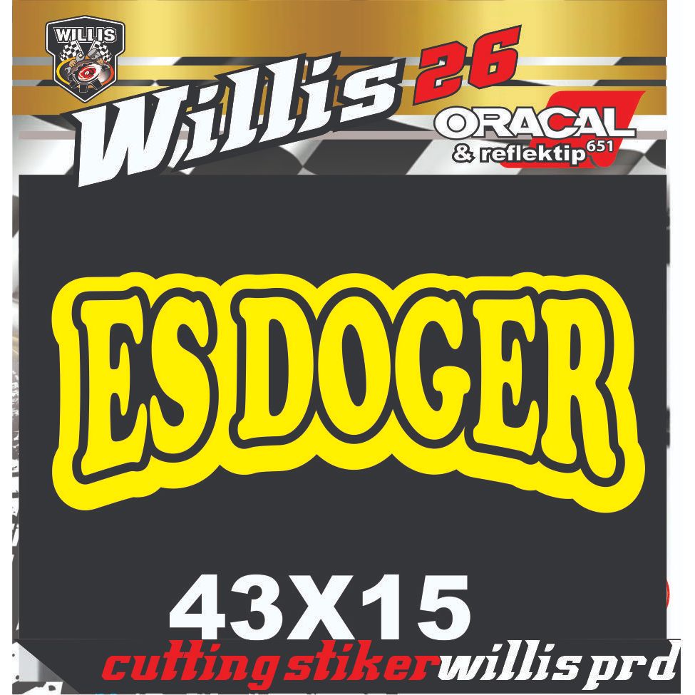 Jual STICKER TULISAN ES DOGER STICKER TULISAN UNTUK NAMA JUALAN DI ...