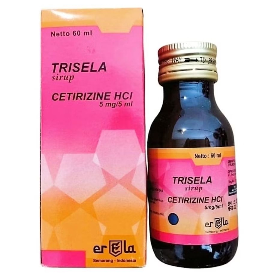 Jual TRISELA Sirup - Cetirizine HCl 5mg /5ml (60ml) | Shopee Indonesia