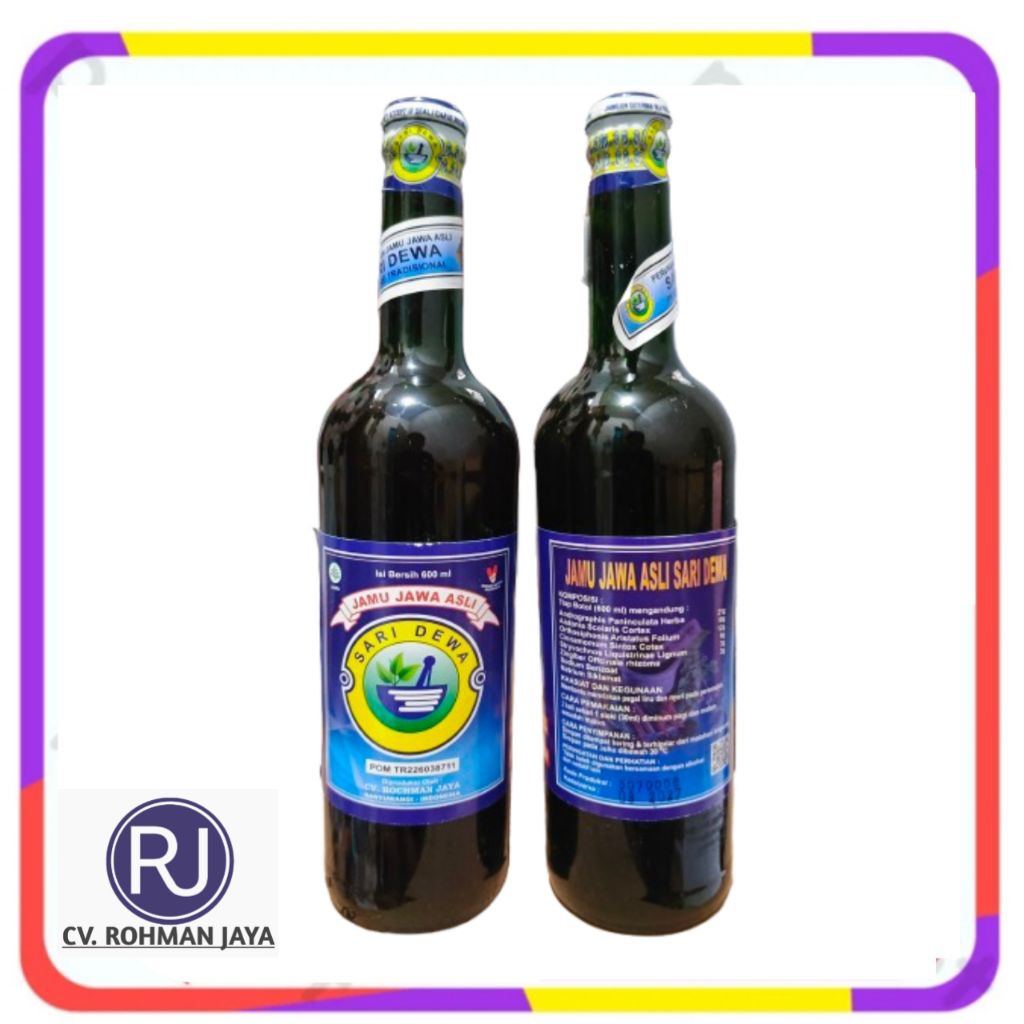 Jual Sari Dewa Jamu Herbal Tradisional Asli 100% Original Botol Kaca ...
