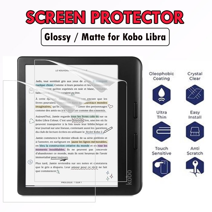 Jual Anti Gores for Kobo Libra Colour 7 inch Screen Guard Protector ...