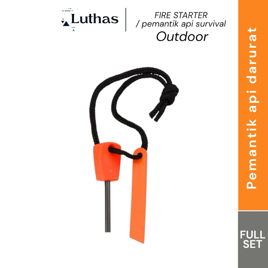 Jual Pemantik Api Outdoor Survival Magnesium Flint Stone Fire Starter ...