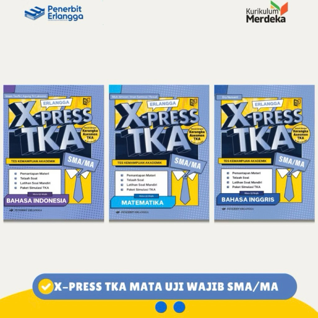 Jual Erlangga Xpress TKA Tes Kemampuan Akademik Mata Uji Wajib Untuk ...