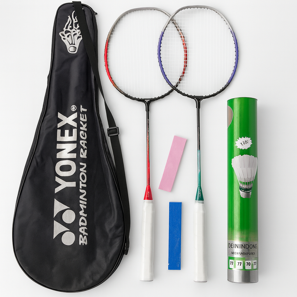 Jual 21LBS Paket 2 Raket Badminton Sambungan T + Tas + Grip ...