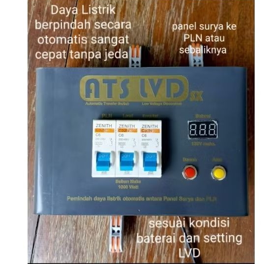 Jual ATS LVD solar panel surya pemindah daya listrik tanpa jeda antara ...