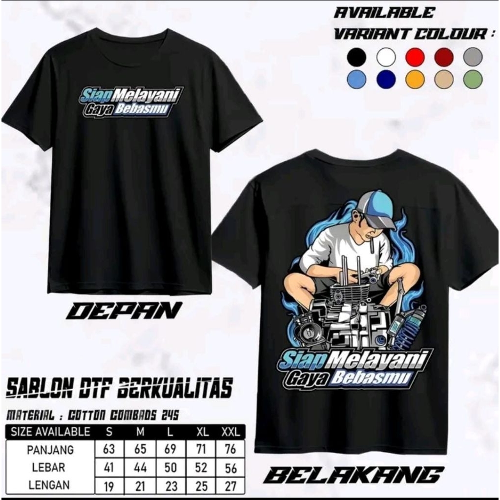 Jual Kaos Mekanik Rosok Japan Siap Melayani Gaya Bebasmu/Kaos Terbaru ...