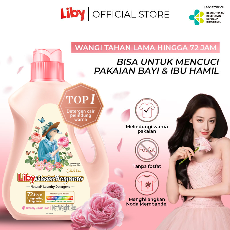 Jual LIBY Deterjen Cair Laundry Liquid Detergent Botol (2 Liter ...