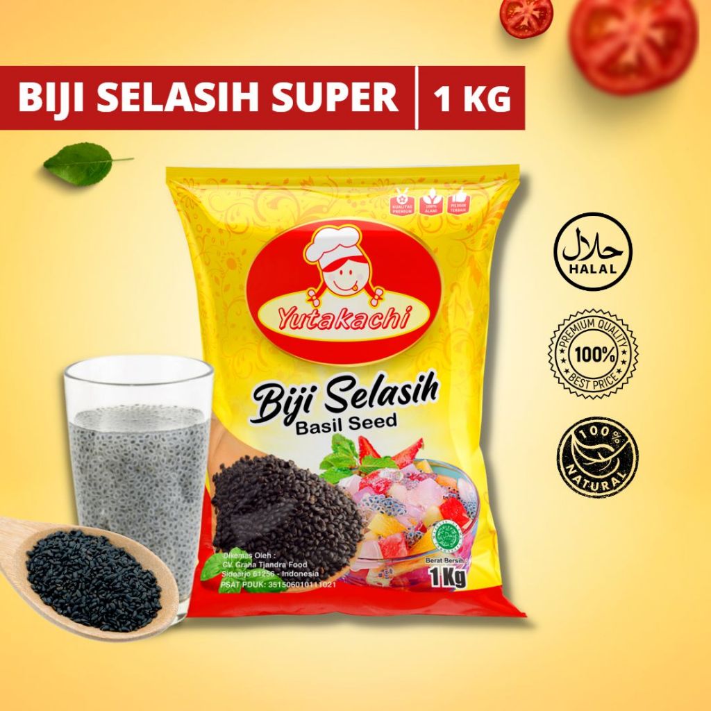 Jual (REPACK PLASTIK) Selasih Yutakachi Repack 100g – Biji Segar, Siap ...