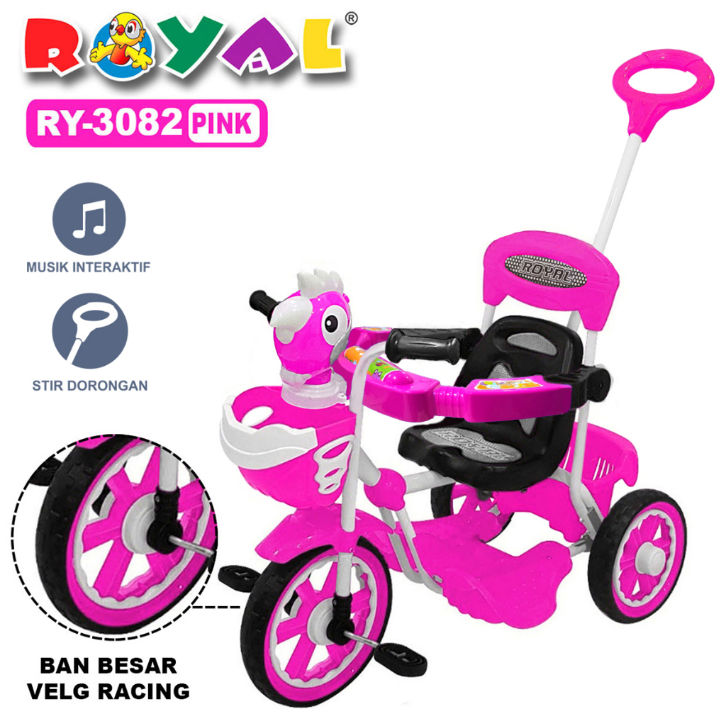 Jual SEPEDA RODA TIGA ANAK ROYAL RY-2182/3082 LENGKAP DENGAN LAMPU DAN ...
