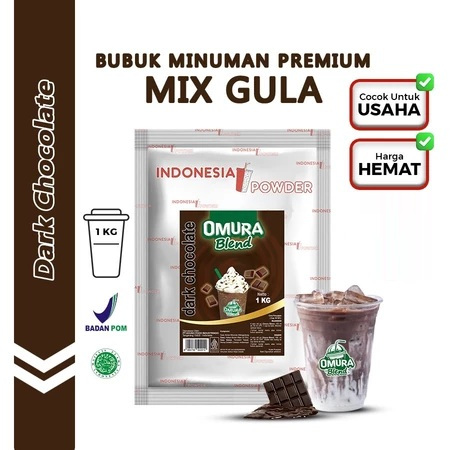Jual Indonesia Powder Rasa DARK CHOCOLATE 1KG / Dark Choco Merk Omura ...
