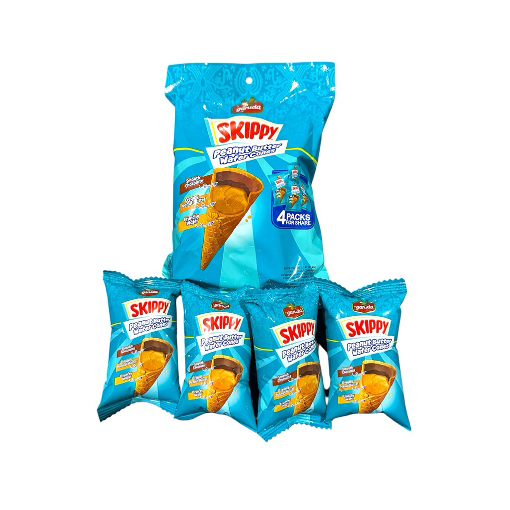 Jual SKIPPY PEANUT BUTTER WAFER CONES (11GR x 4PCS) | Shopee Indonesia