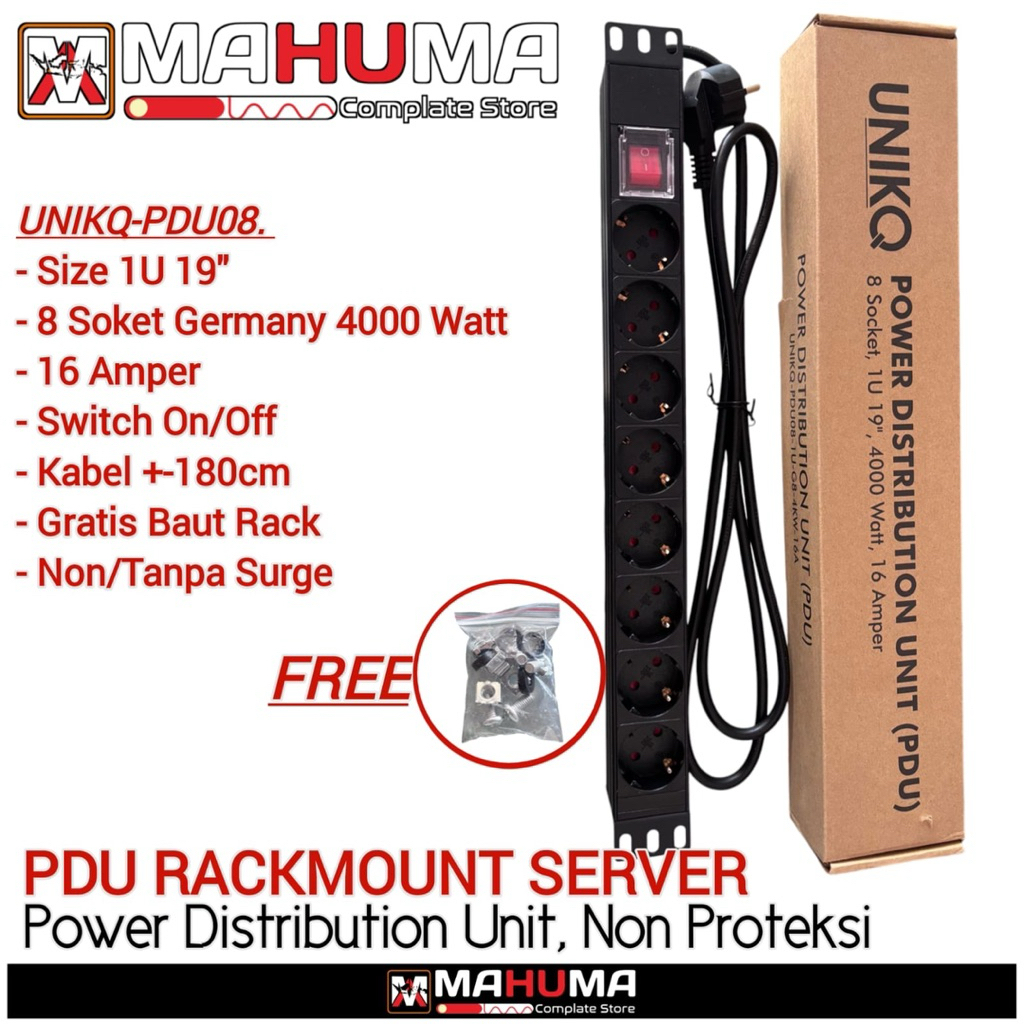 Jual UNIKQ PDU POWER DISTRIBUTING DISTRIBUTION UNIT RACK RAK RACKMOUNT ...