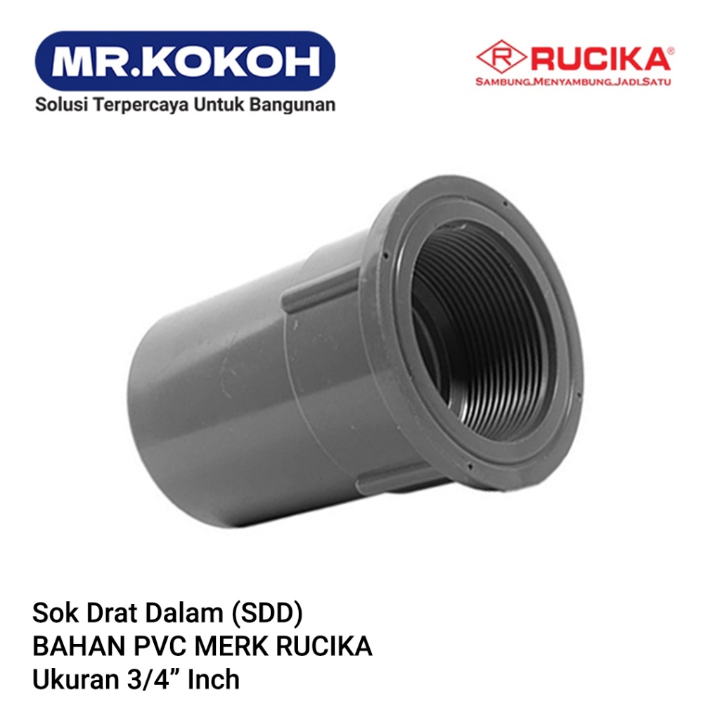 Jual SDD AW 3/4" RUCIKA / Sock Drat Dalam / Faucet Socket 3/4 Inch PVC ...