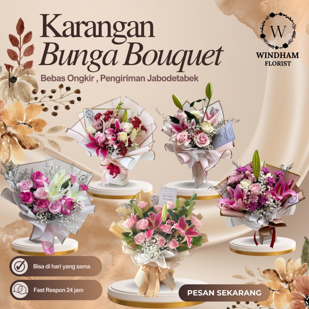 Jual Bouquet Flower Rose Lily Bucket Mawar Lili bouquet wisuda ...