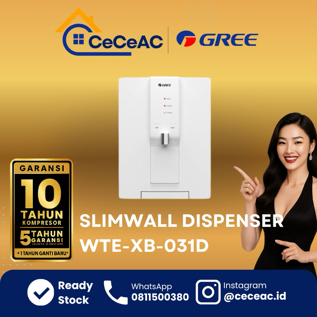 Jual GREE SLIMWALL DISPENSER WTE-XB-031D | Shopee Indonesia