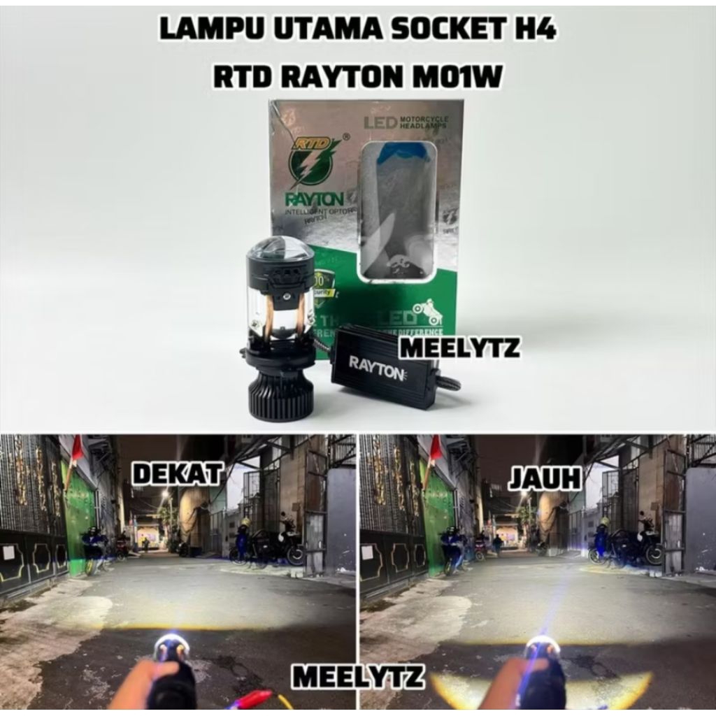 Jual Lampu H4 RTD Rayton M01W Bluelens Dual Fan System + High Beam Selenoid Satuan | Shopee ...