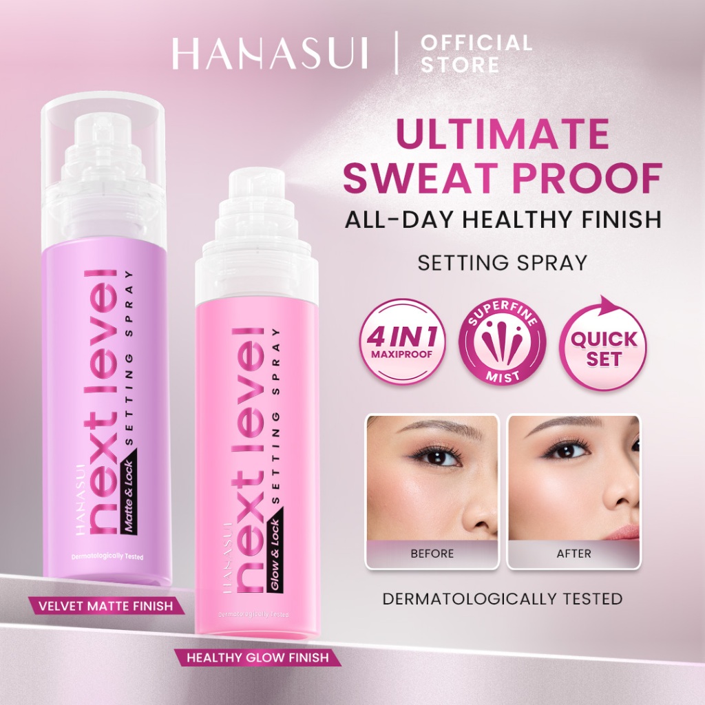 Jual Hanasui Next Level Matte/Glow & Lock Setting Spray - Healthy Glow ...