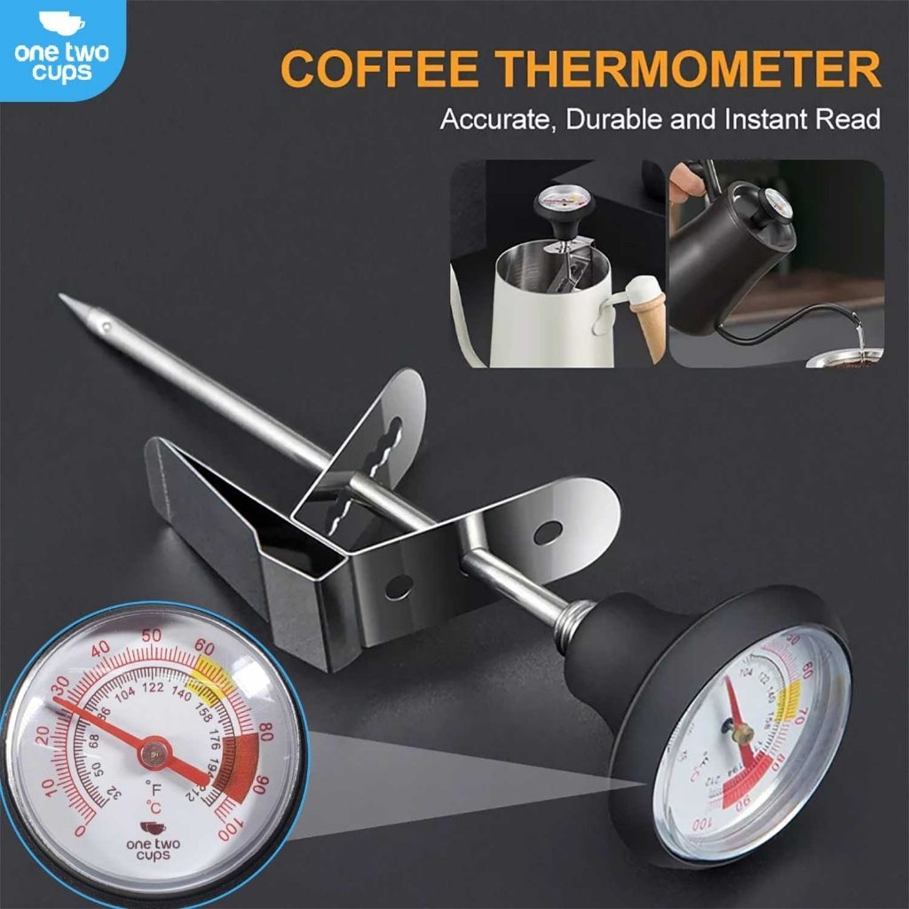 Jual One Two Cups Termometer Kopi Stainless Steel Celcius Fahrenheit ...
