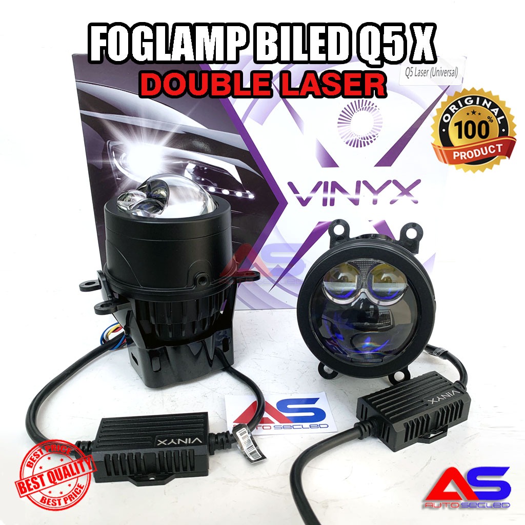 Jual Foglamp Biled Projector 3 inch Q5 Double Laser Q5x Laser Vinyx ...