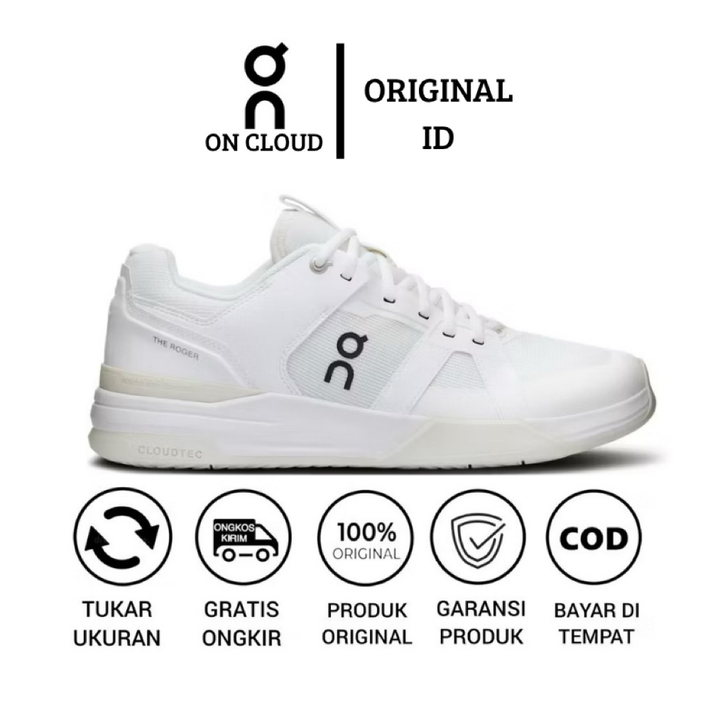 Jual SEPATU TENNIS ON CLOUD THE ROGER CLUBHOUSE PRO UNDYED ICE | Shopee ...