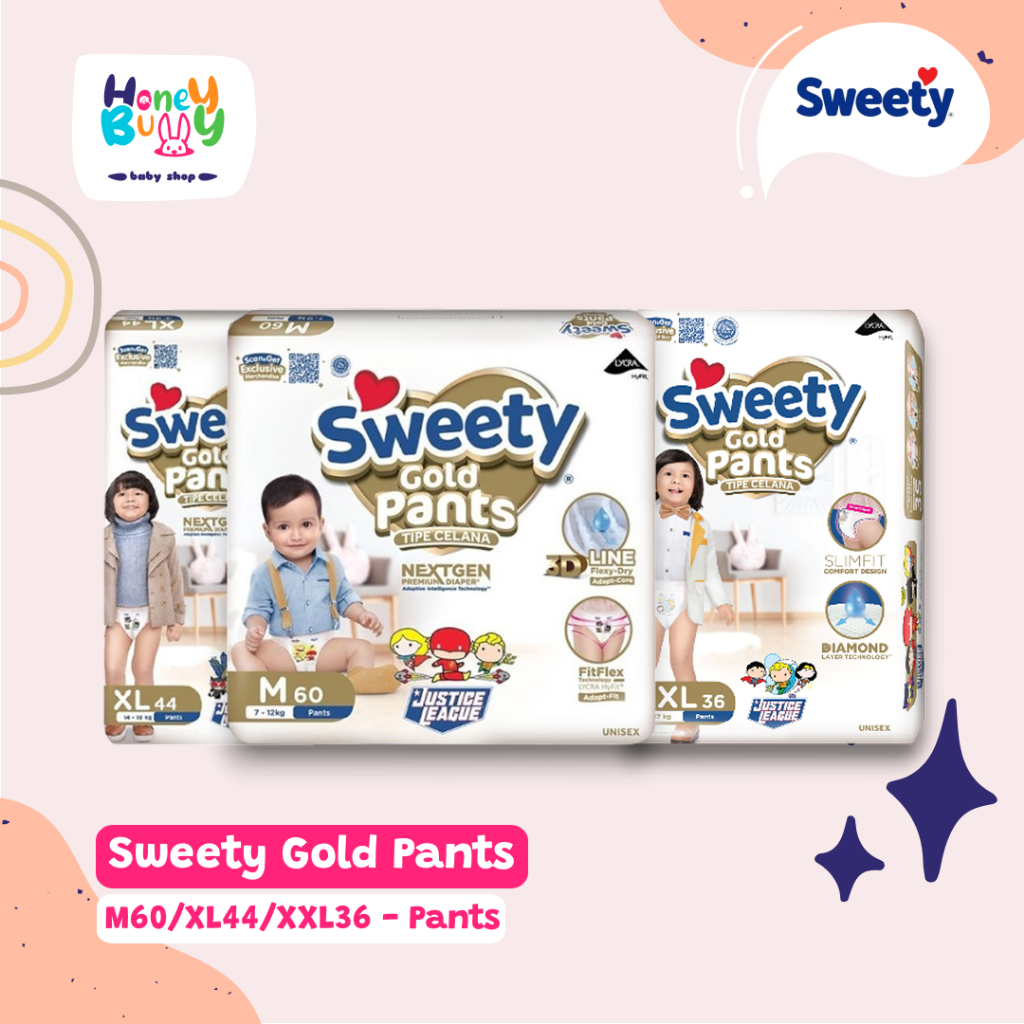 Jual SWEETY GOLD PANTS - M60/XL44/XXL36 | Shopee Indonesia