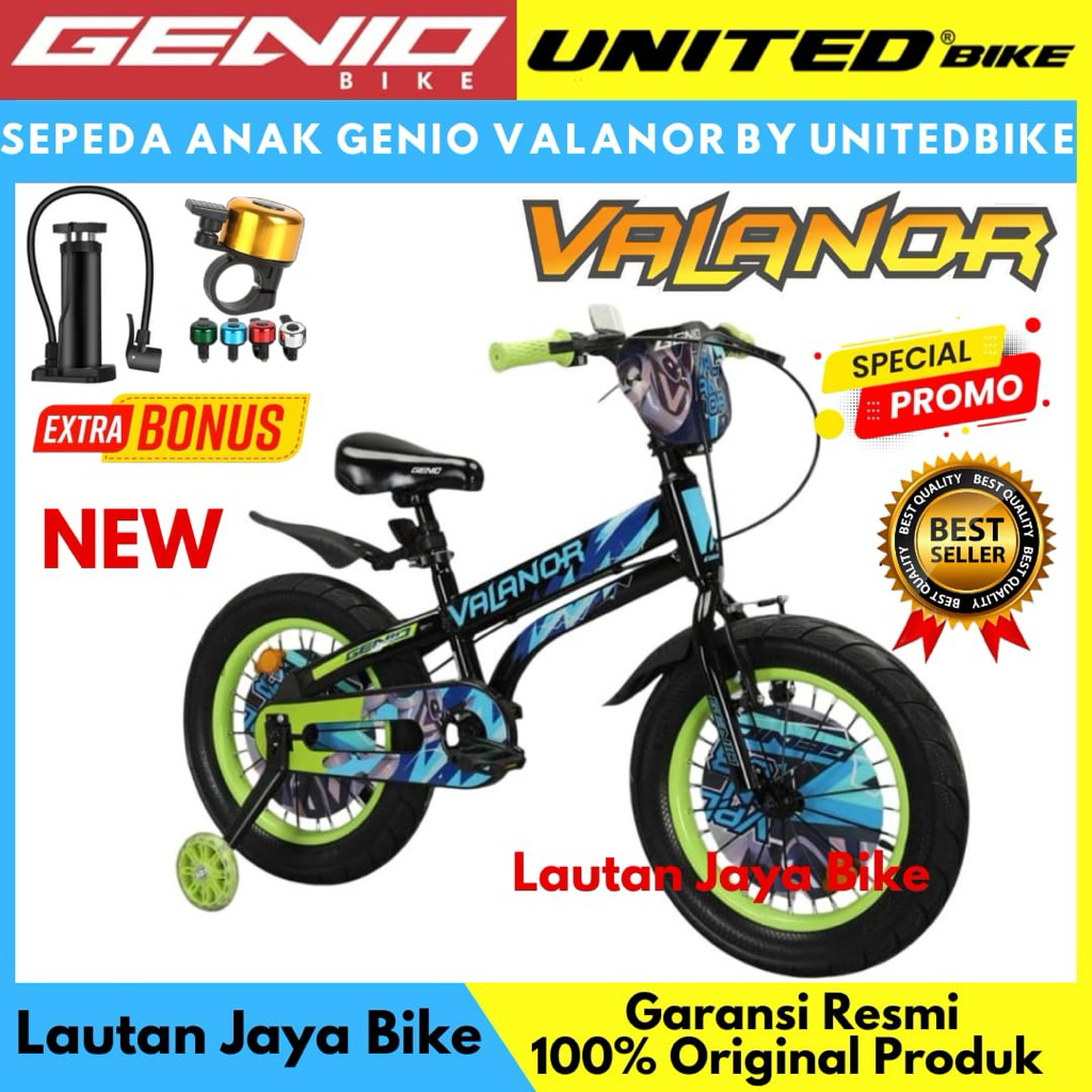 Jual Sepeda Anak 12 18 BMX GENIO Valanor Hyper Z by unitedbike | Shopee ...