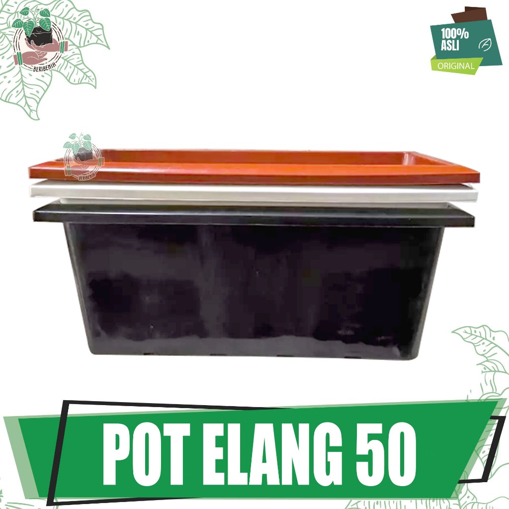Jual Pot Bunga Persegi Panjang Elang Pot Tanaman Hias Plastik Hitam no ...