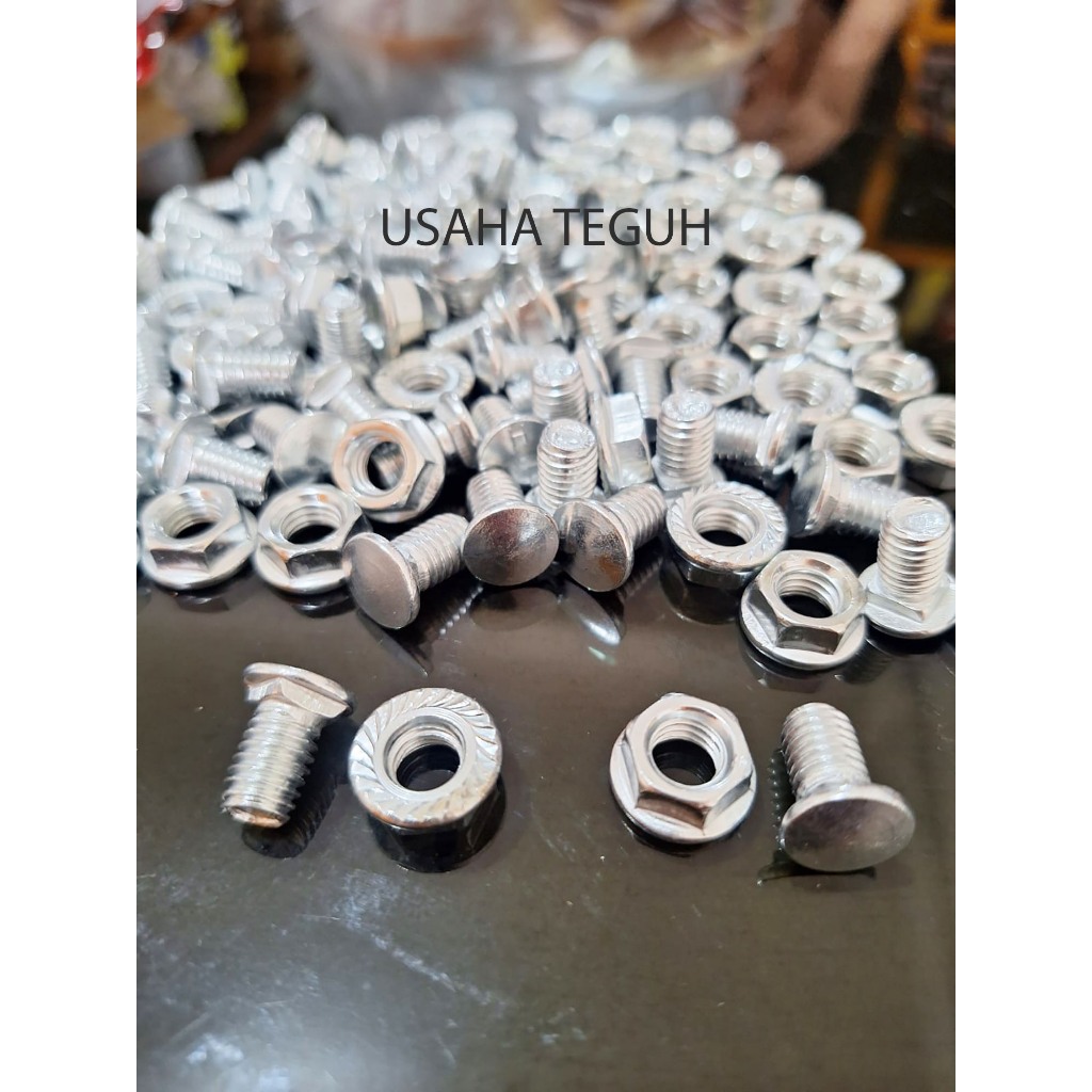 Jual Baut Mur Besi Rak Siku Bolong Lubang Baut Bulat | Shopee Indonesia